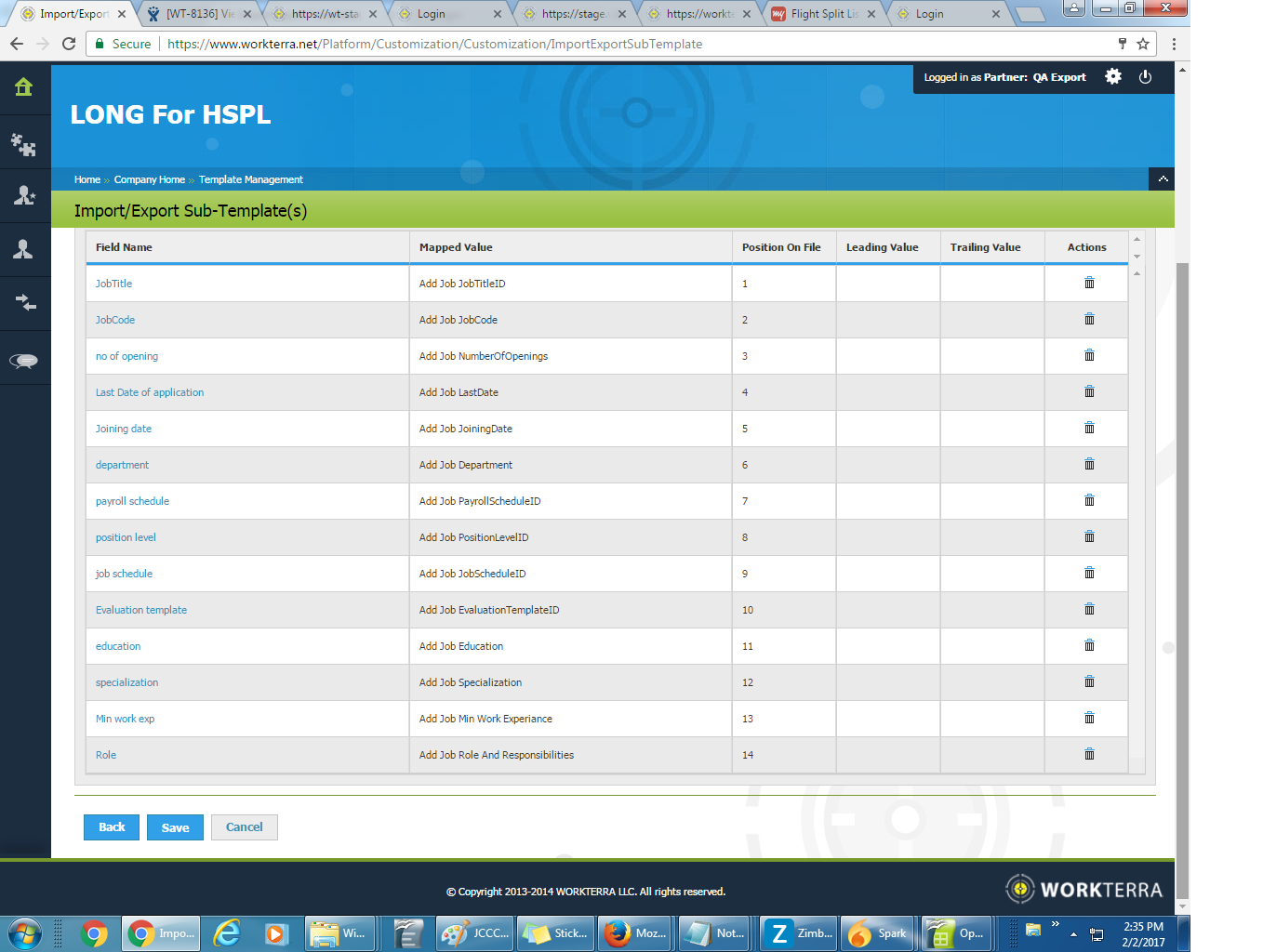 Wt 8238 Import Recruit Dts Not Showing For Job Data Type Import Workterra Jira